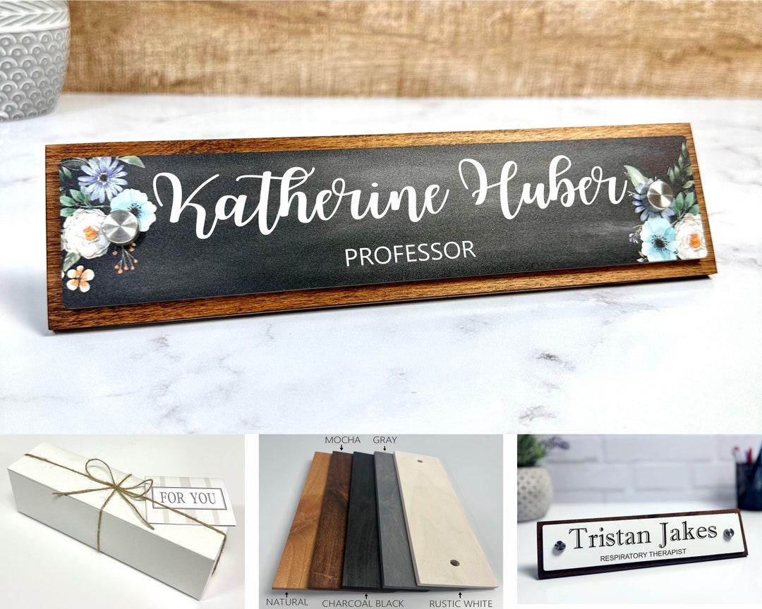 Professor Desk Name Plate Professor Desk Name Personalized - Etsy