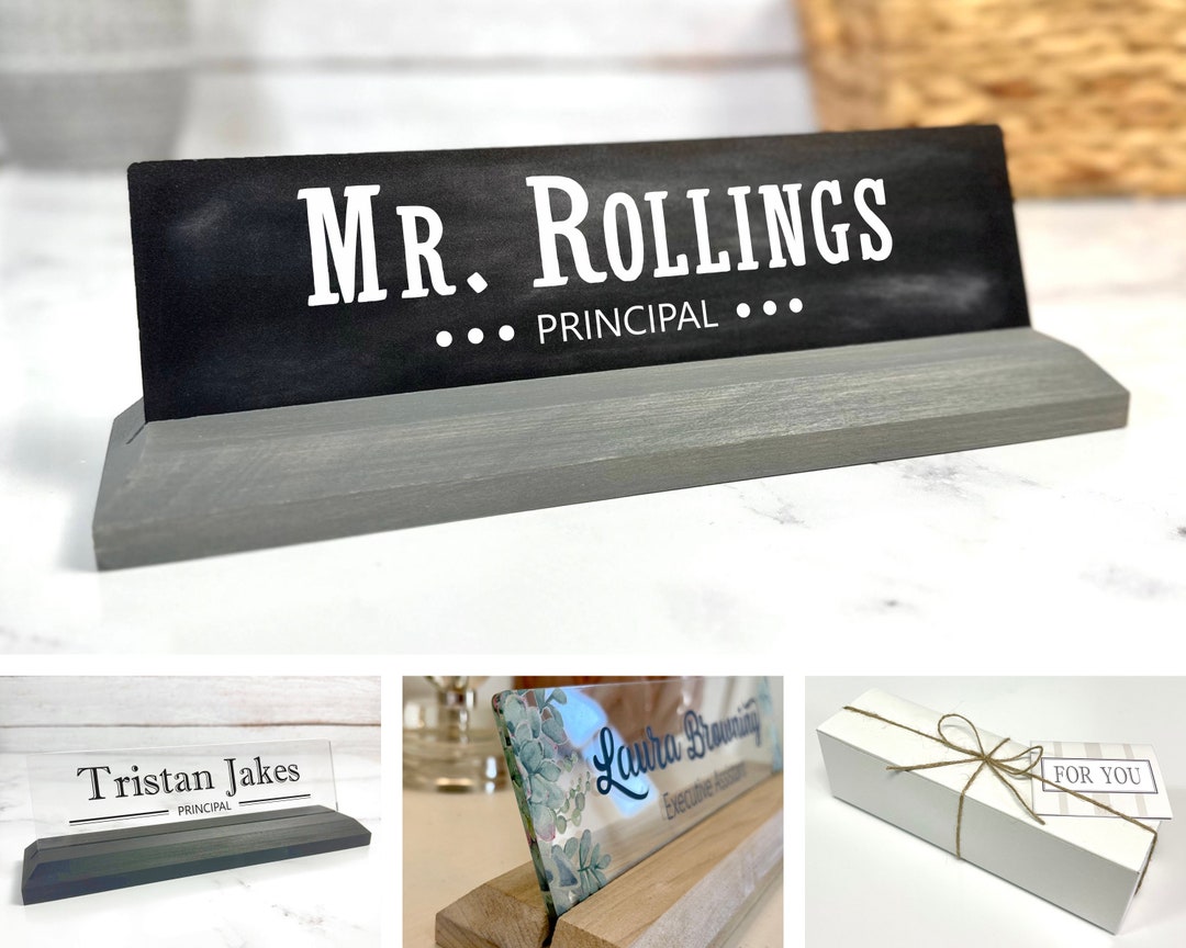 Principal Desk Name Plate Personalized Nameplate Principal - Etsy