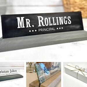 Principal Desk Name Plate Personalized Nameplate Principal - Etsy