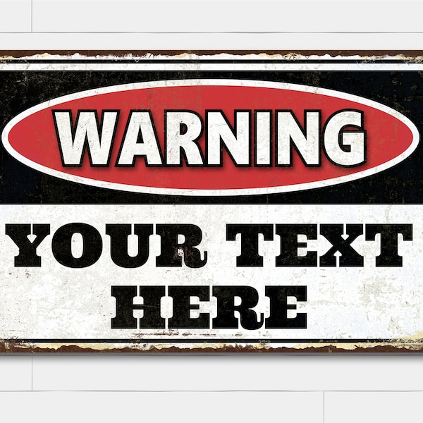 Vintage Warning Sign - Etsy