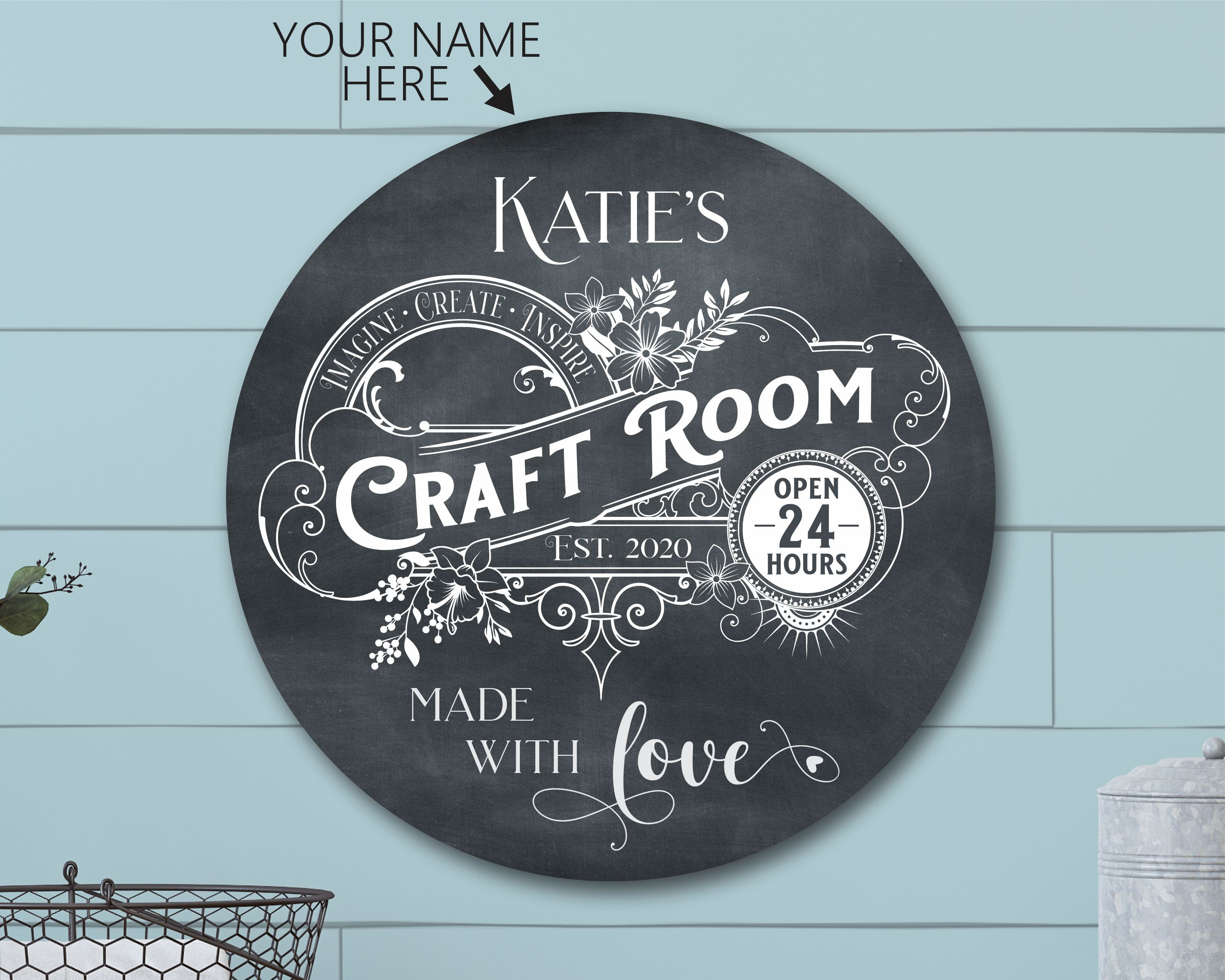 Metal Craft Room Sign Craft Room Signs Personalized Craft - Etsy