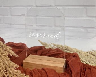 Wood Reserve Table Sign - Etsy