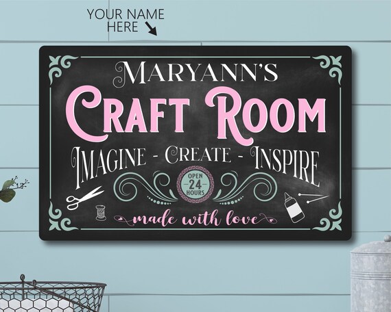 Personalized Gift Embroidery Decor Personalized Signs Sewing Room Decor ...