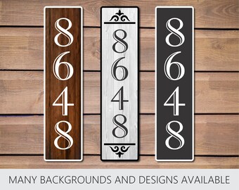 METAL Vertical HOUSE NUMBER Sign - Etsy