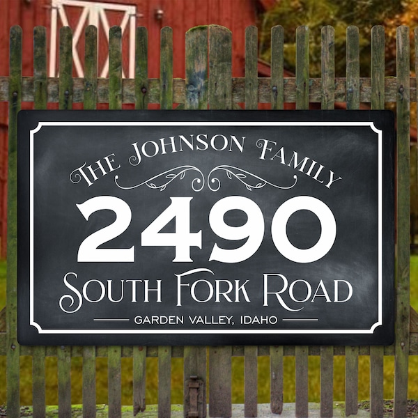 Modern Address Yard Sign - Etsy