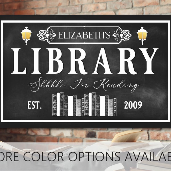Library Signs - Etsy