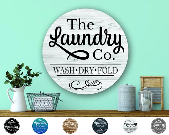Laundry Co Wash Dry Fold Laundry Wall Art Laundry Sign - Etsy