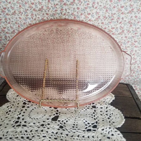 Pink Glass Tray - Etsy