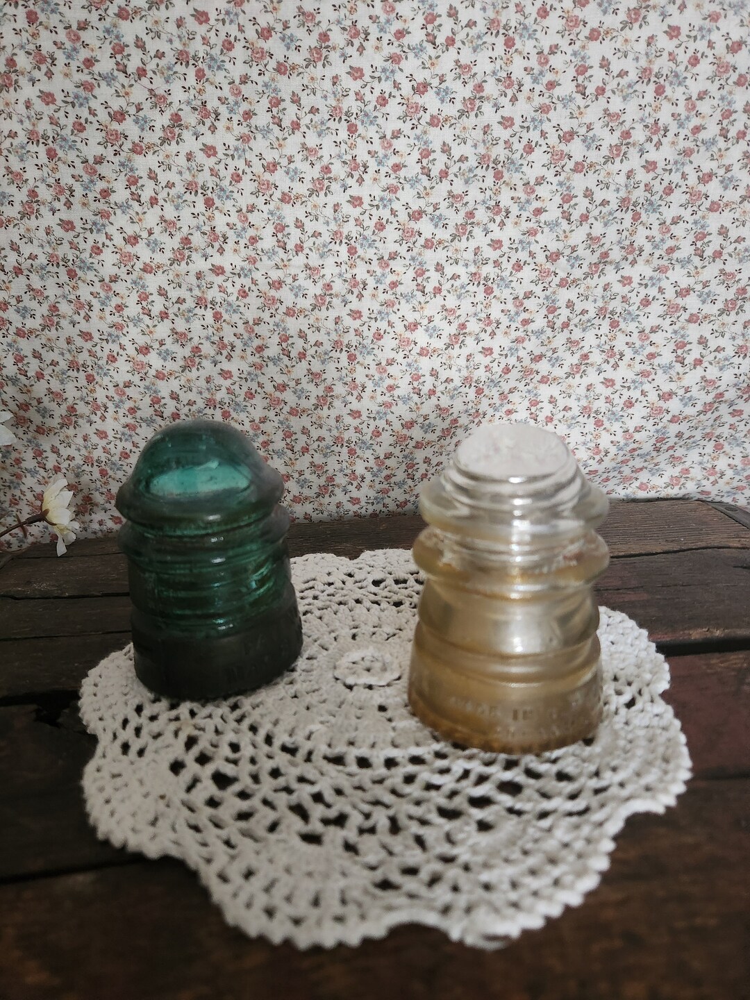 Two Hemingray No. 12 Glass Insulators - Etsy