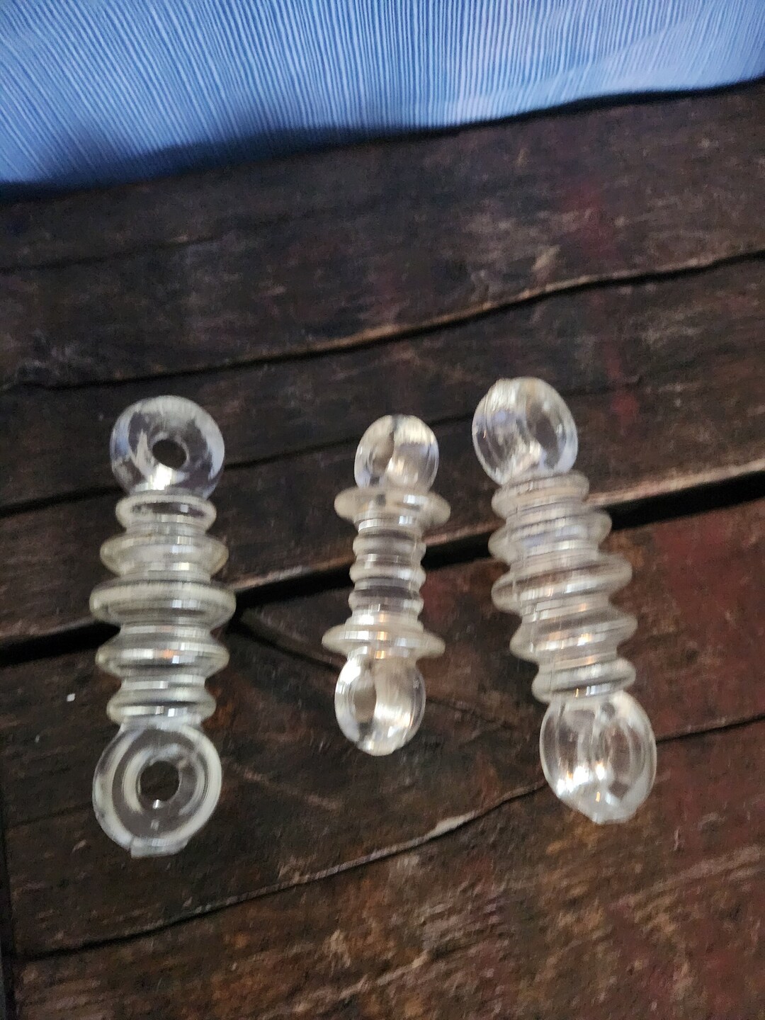 3 Clear Glass Coil Radio Antenna Insulators - Etsy