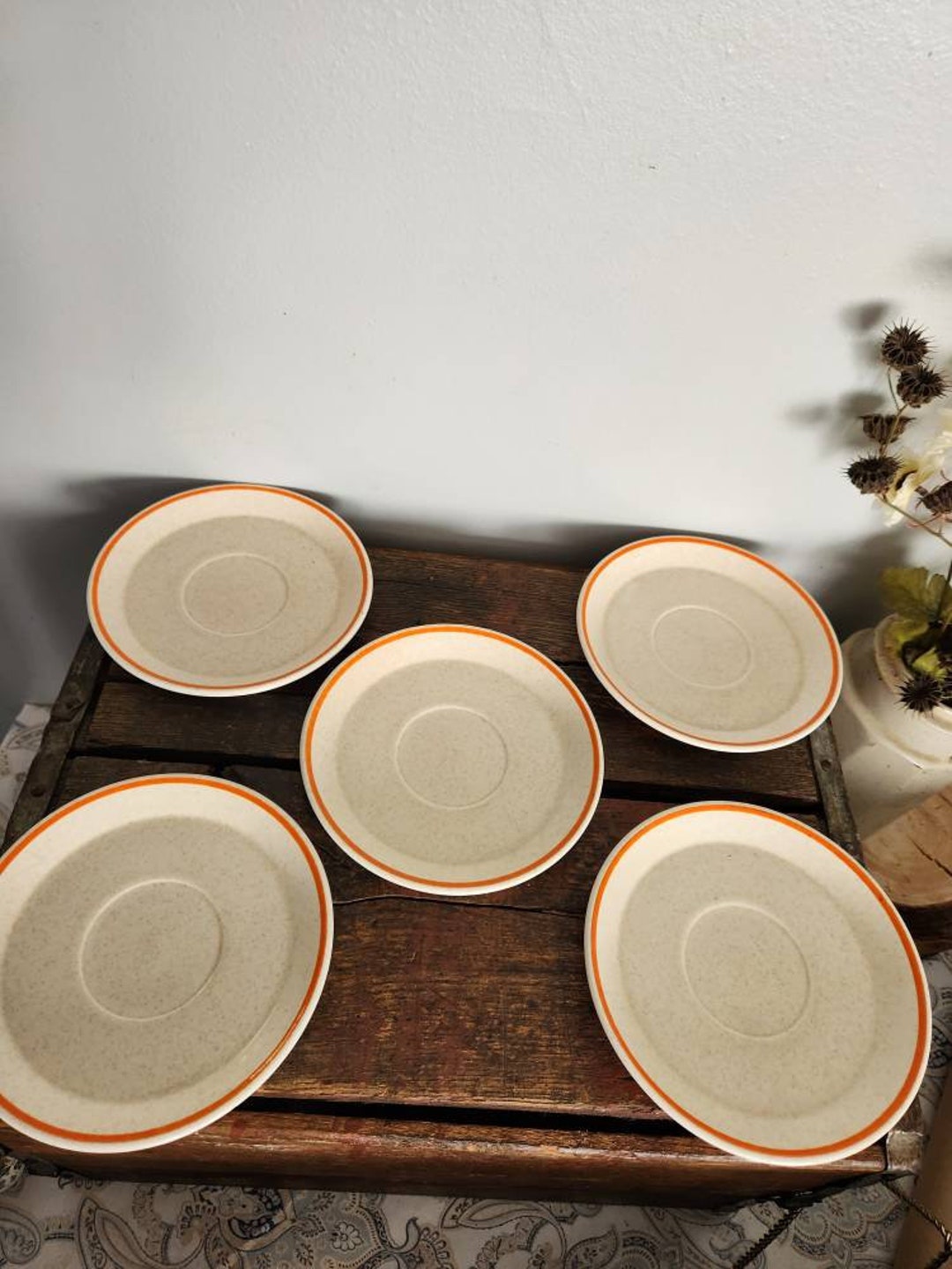 5 Vintage Temper Ware by Lenox Saucers - Etsy