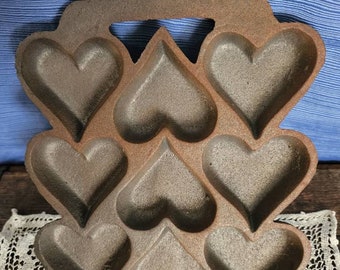 Cast Iron Hearts Pan - Etsy