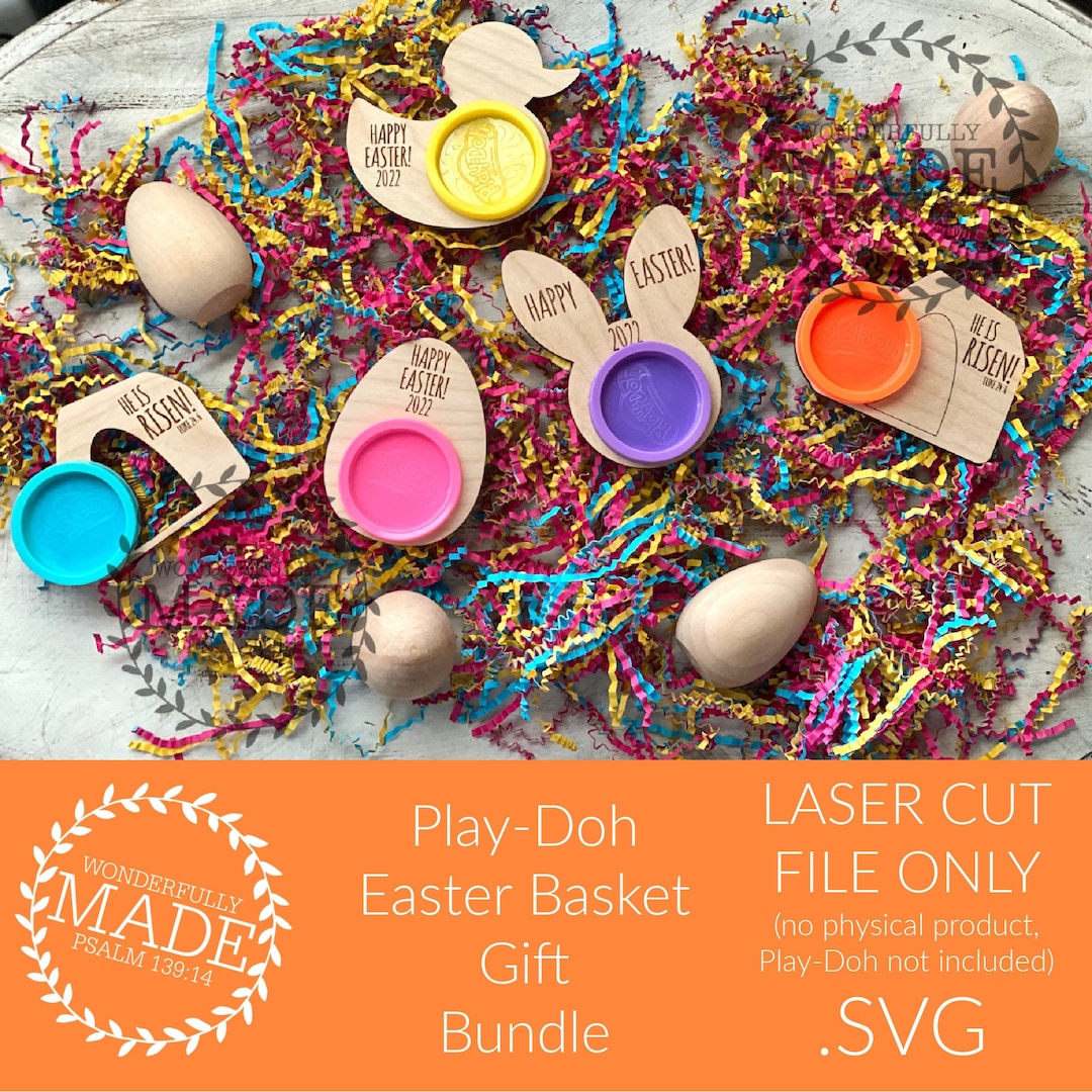 Play-doh Easter Basket Gift Bundle Laser Cut FILE ONLY - Etsy