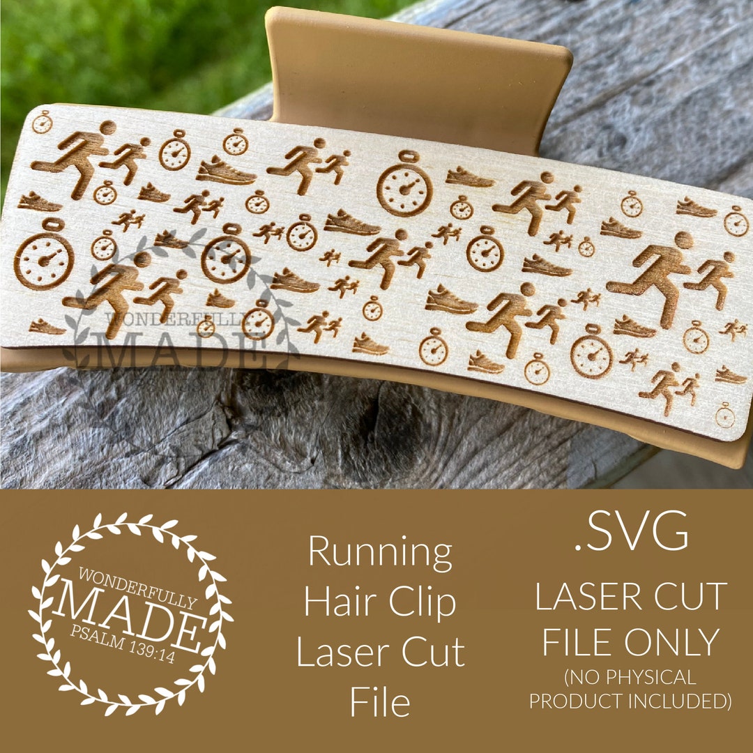 Runner Running Hair Clip Laser Cut .SVG File - Etsy