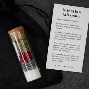INTENTION TALISMAN / Spell Jar / Handmade / Energy / Empath / Love ...