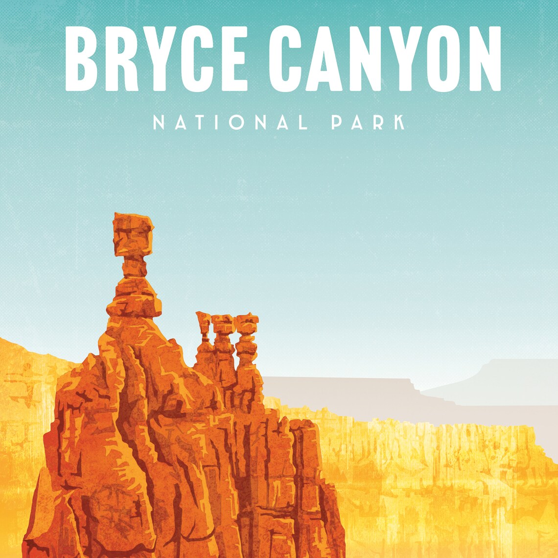 Bryce Canyon National Park Travel Poster - Etsy
