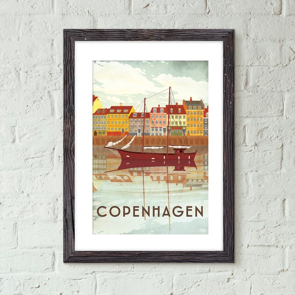 Denmark Vintage Poster - Etsy