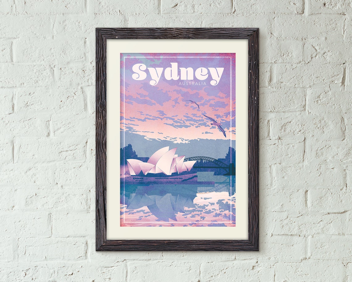 Sydney Australia Travel Poster - Etsy