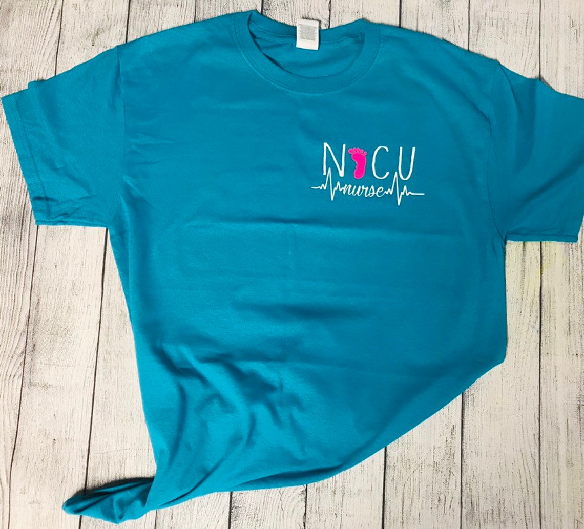 Personalized NICU Nurse Shirts/nicu Nurse/nicu Gift/ Rn Shirt/ Hospital ...