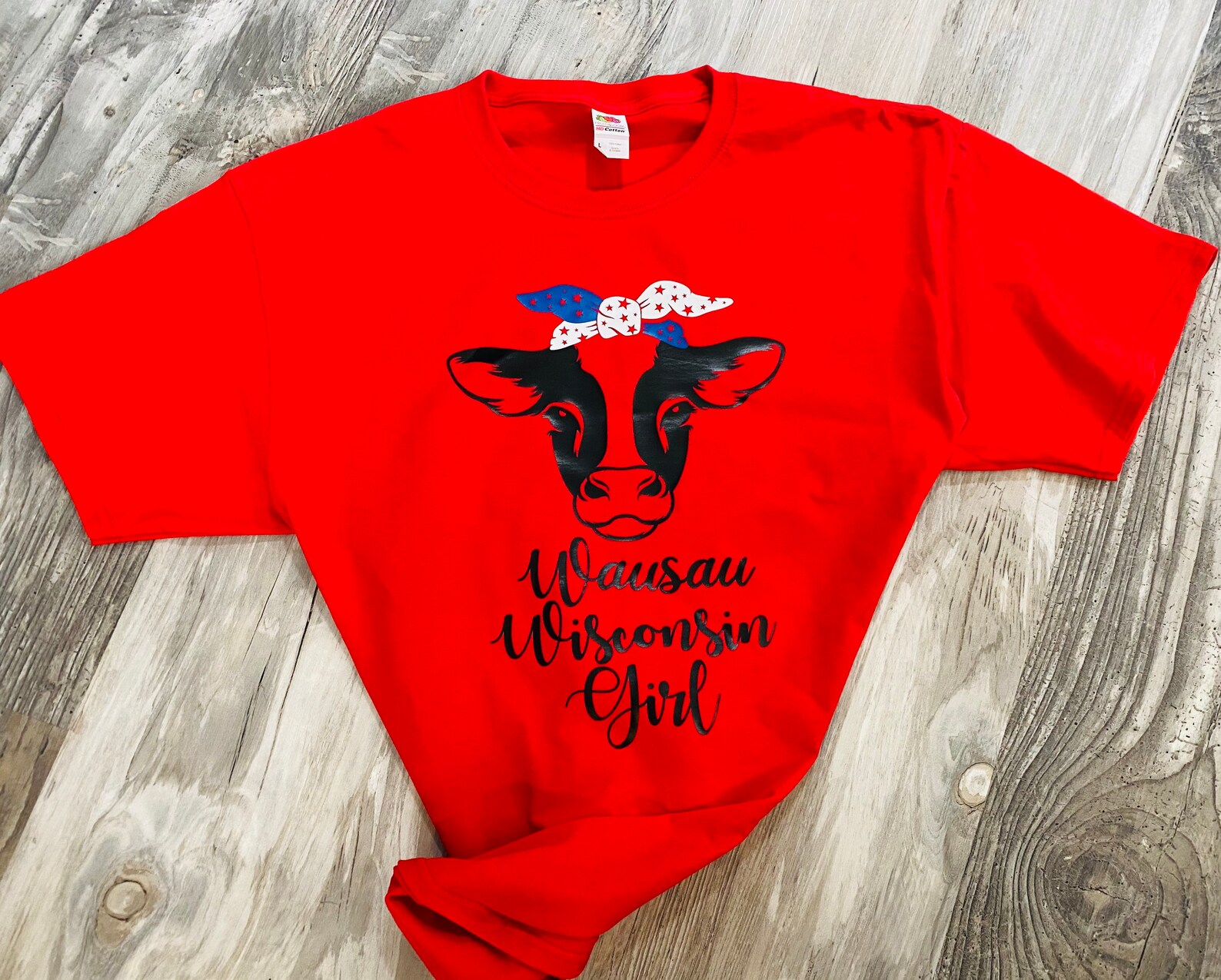 Wisconsin Girl Shirt/wisconsin Shirt/cow Shirt/wisconsin - Etsy