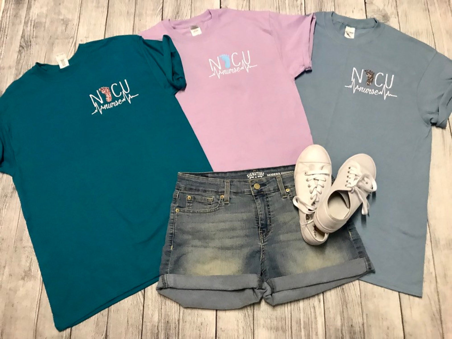Personalized NICU Nurse Shirts/nicu Nurse/nicu Gift/ Rn Shirt/ Hospital ...