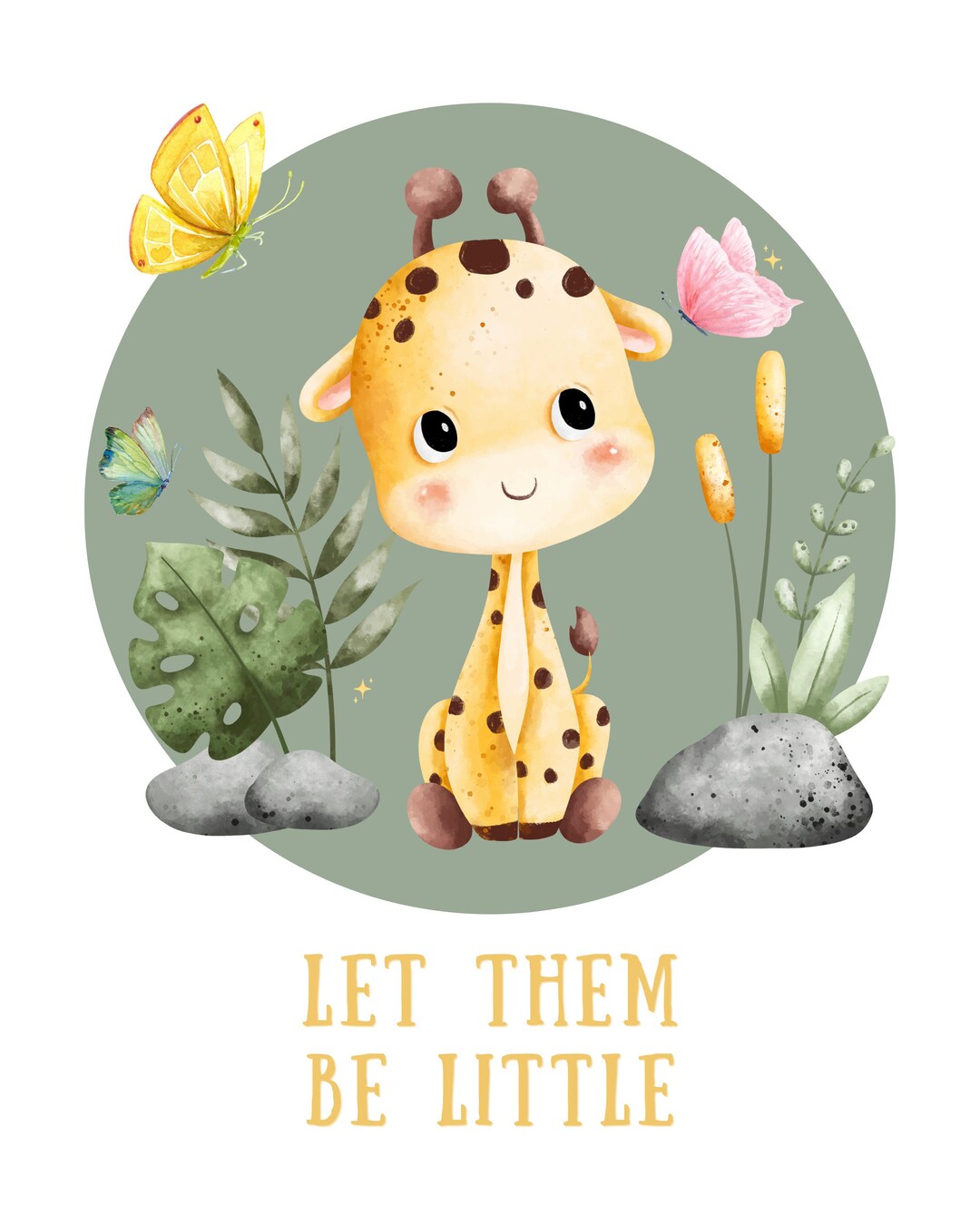Let Them Be Little Baby Giraffe Digital Image - Etsy