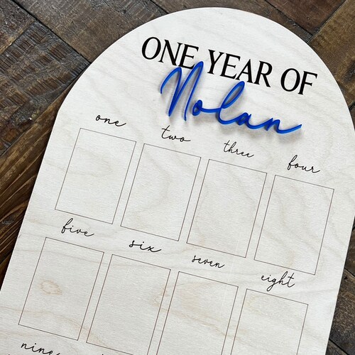 One Year of Board First Year Photo Banner Monthly Photo - Etsy
