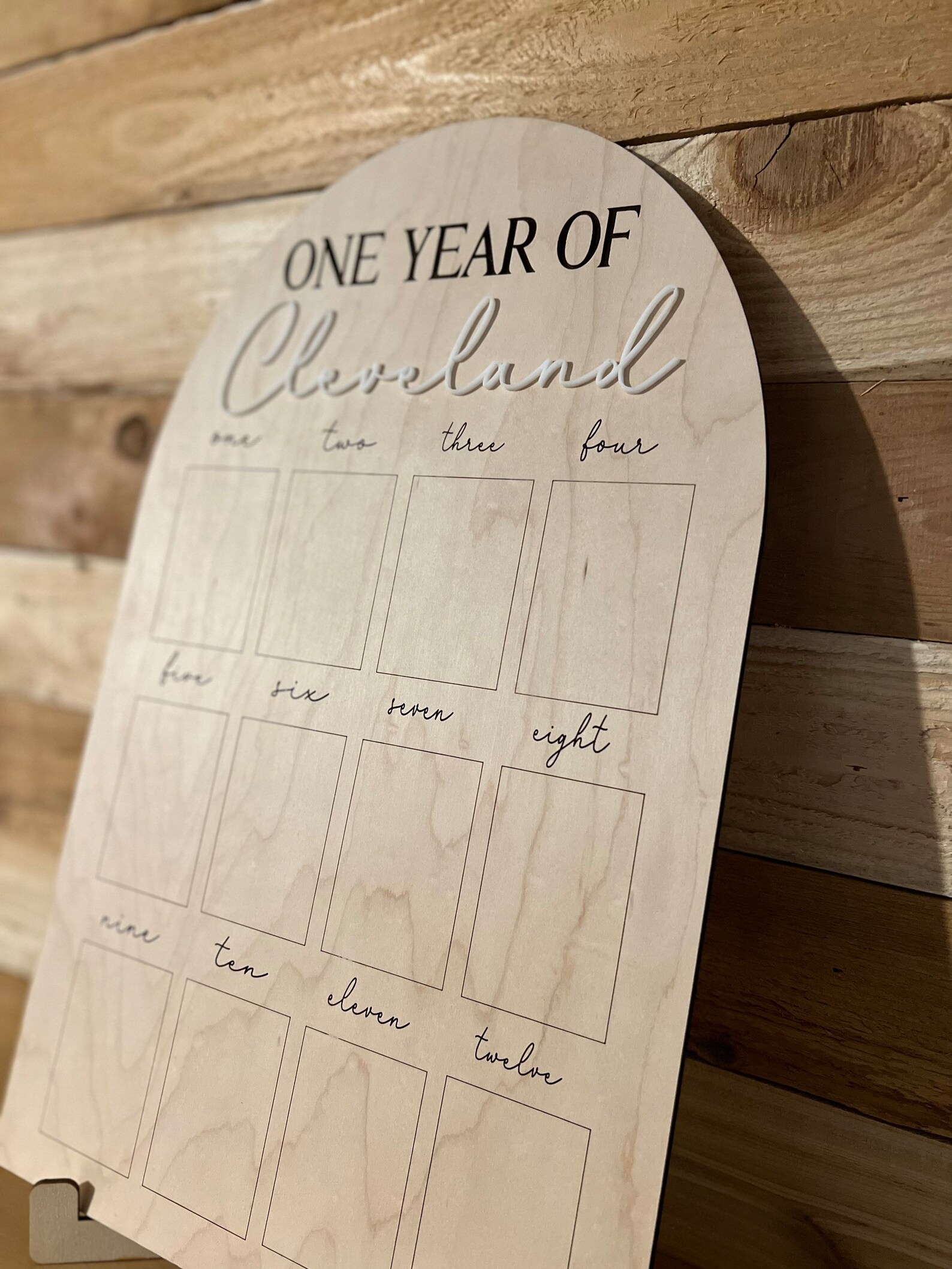 One Year of Birthday Photo Board Party Supplies Wood - Etsy