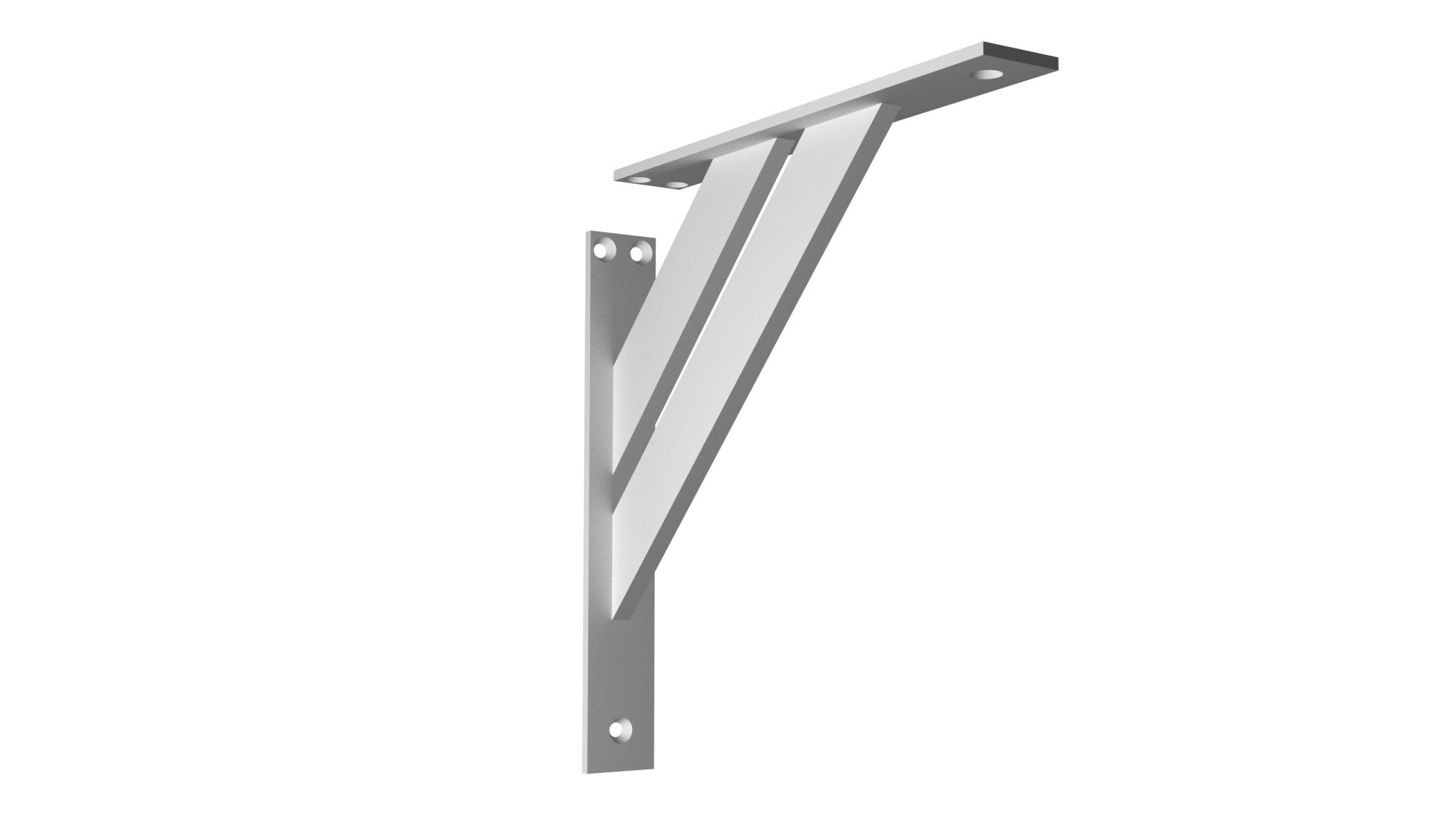 Pair of MODERN! ALUMINUM! Shelf Brackets Support Decorative Corner ...
