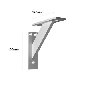 Pair of MODERN! ALUMINUM! Shelf Brackets Support Decorative Corner ...