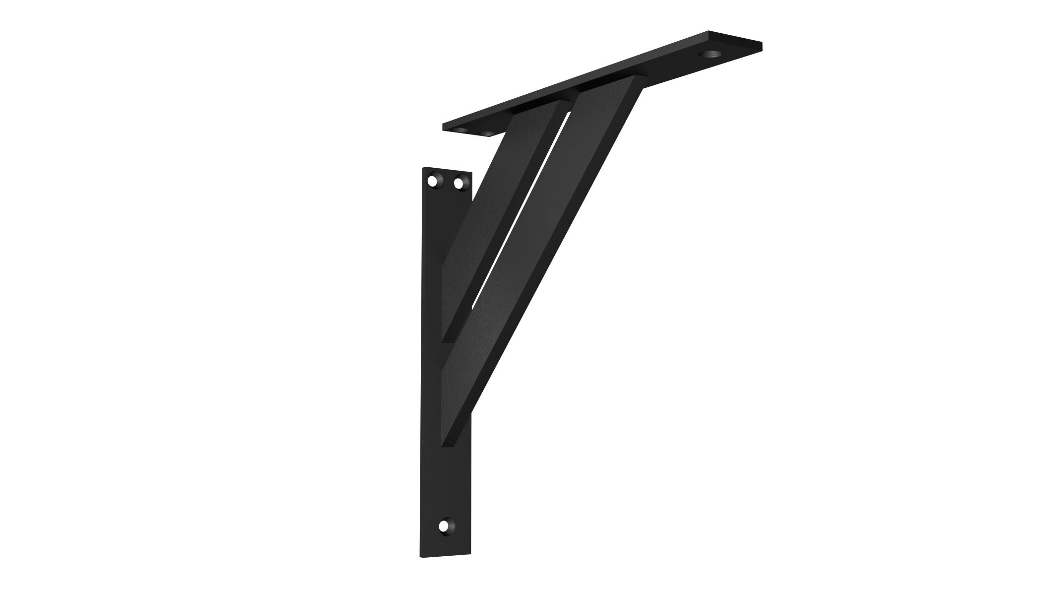 Pair of MODERN! ALUMINUM! Shelf Brackets Support Decorative Corner ...