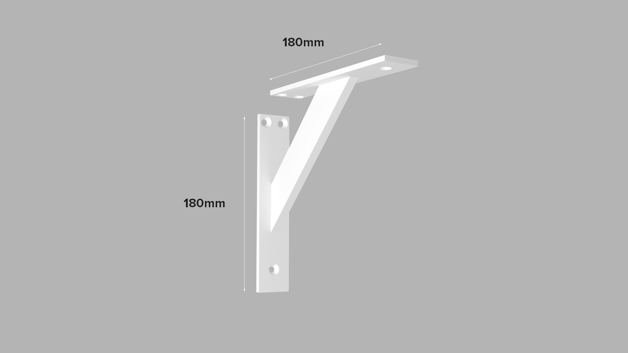 Pair of MODERN ALUMINUM Shelf Brackets Support Decorative Corner Modern ...