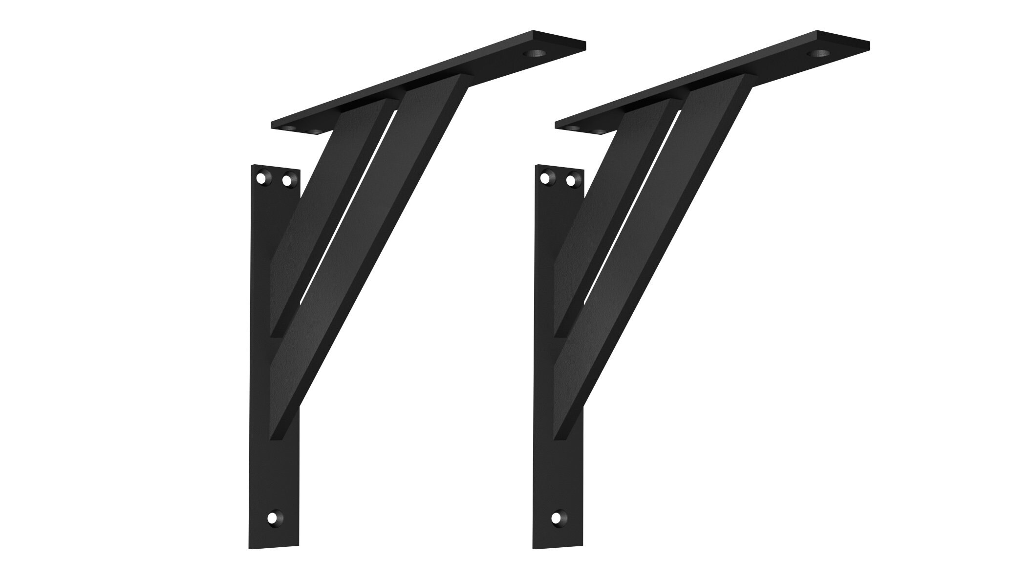 Pair of MODERN! ALUMINUM! Shelf Brackets Support Decorative Corner ...