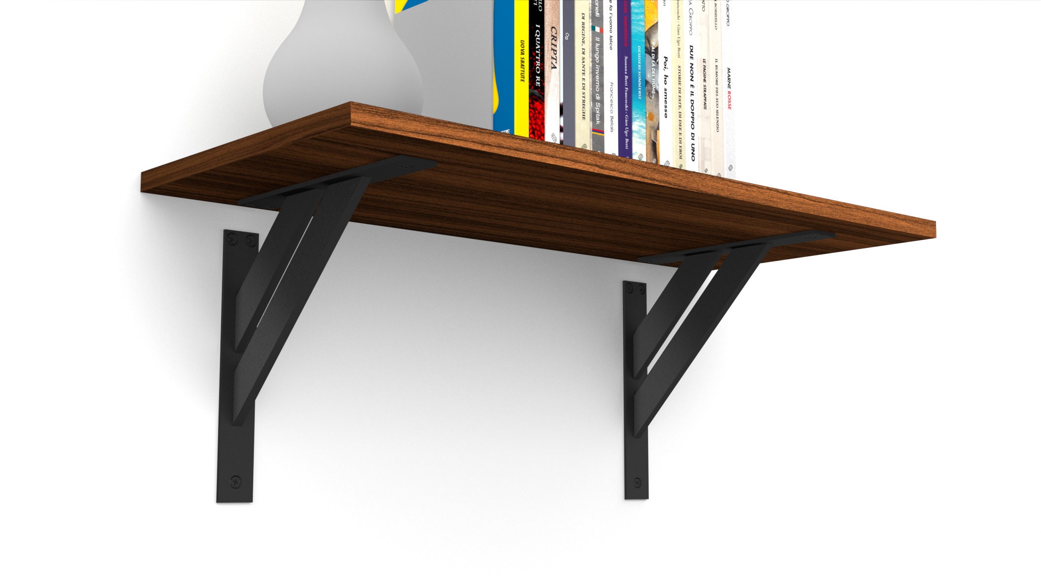 Pair of MODERN! ALUMINUM! Shelf Brackets Support Decorative Corner ...