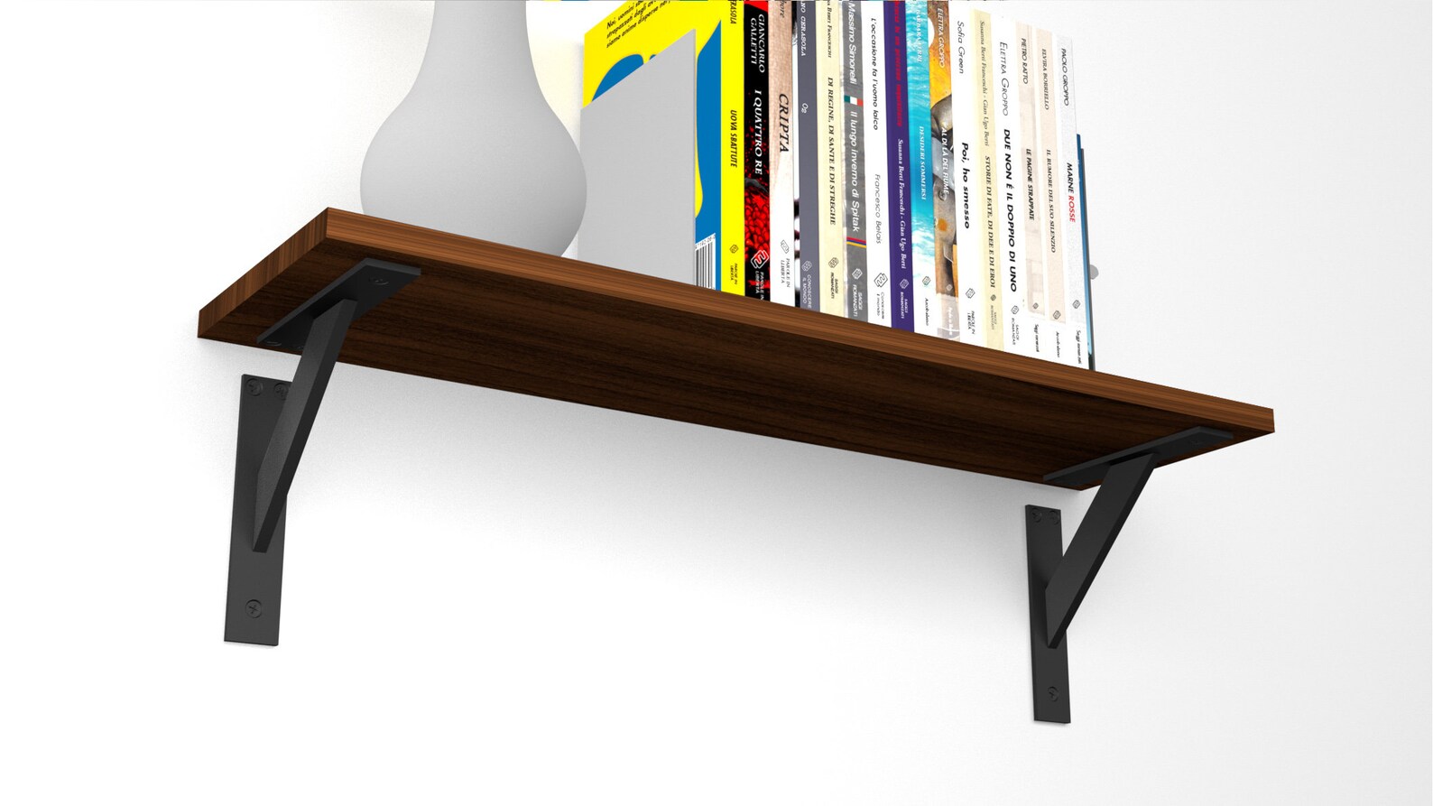 Pair of MODERN! ALUMINUM! Shelf Brackets Support Decorative Corner ...