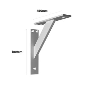 Pair of MODERN! ALUMINUM! Shelf Brackets Support Decorative Corner ...