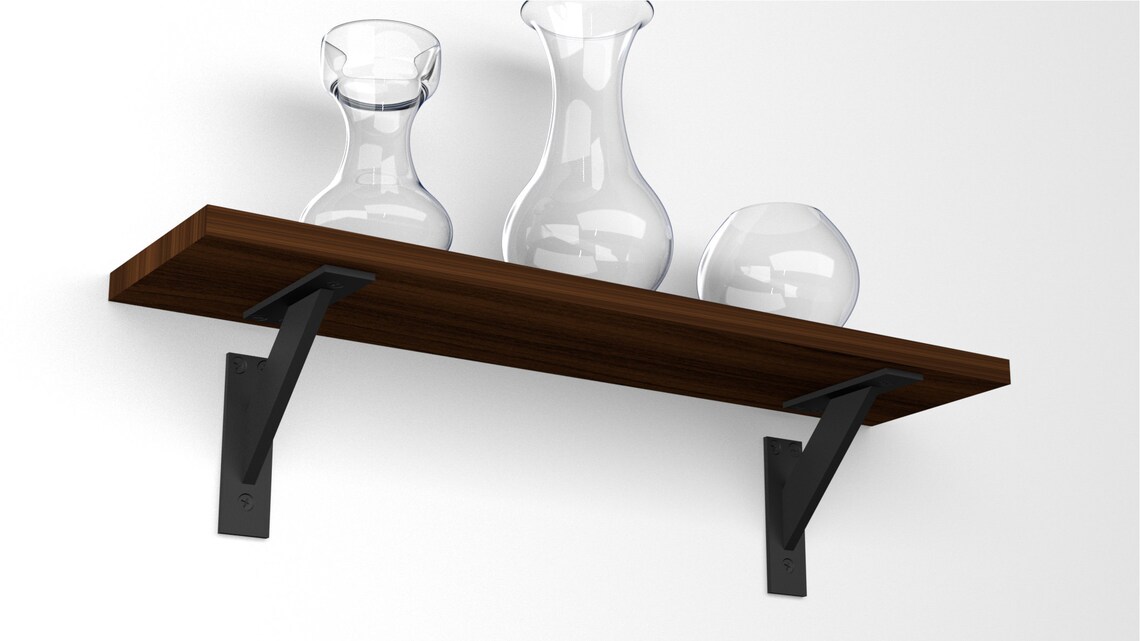 Pair of MODERN ALUMINUM Shelf Brackets Support Decorative Corner Modern ...