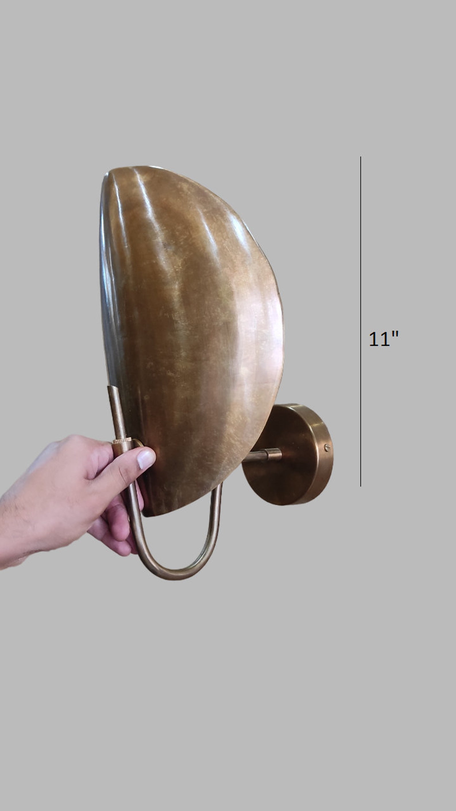 Pair of 2 Vintage Light Curved Shades Handmade Vintage Wall Mid Century ...