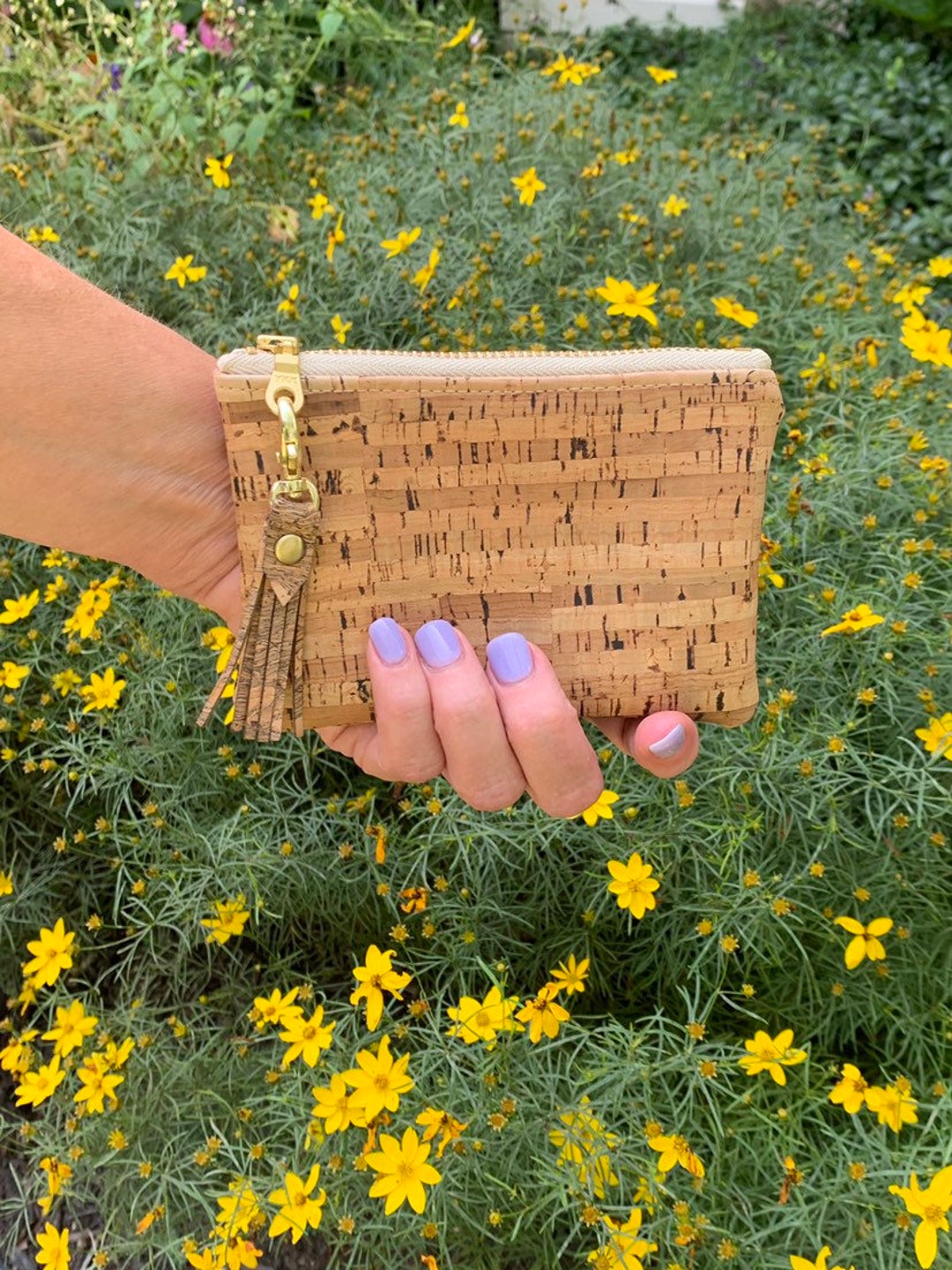 Cork Vegan Coin Purse Handmade Eco Friendly Sustainable Bag Womans Bag ...