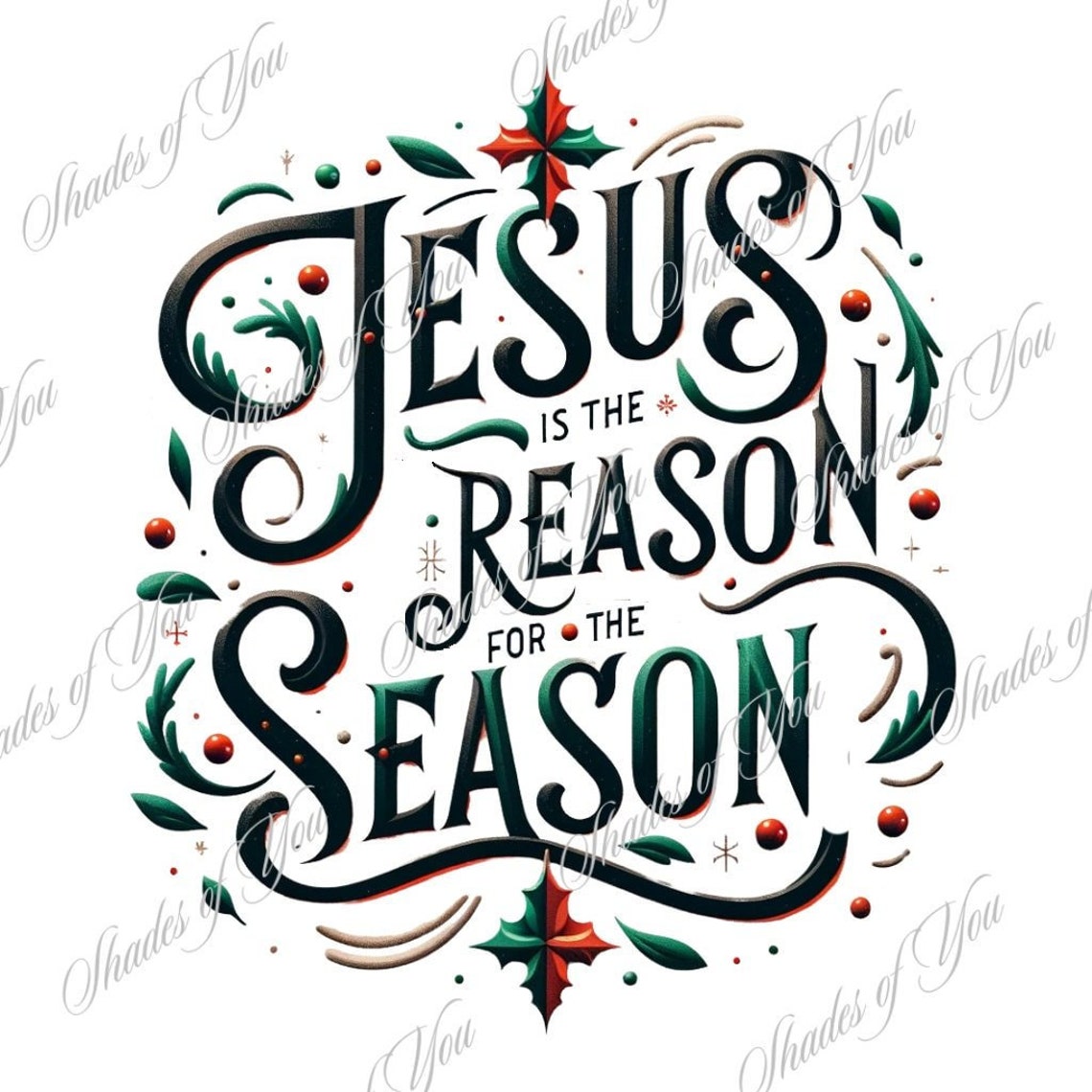 Jesus is the Reason for the Season Lettering - Etsy