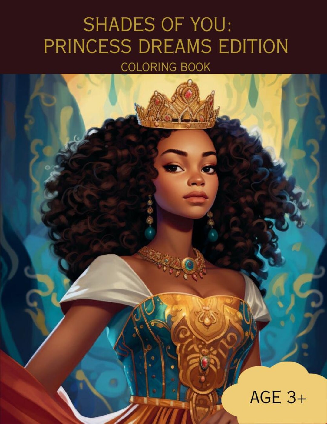 African-american Princess Coloring Book: Shades of You, 42 Pages - Etsy