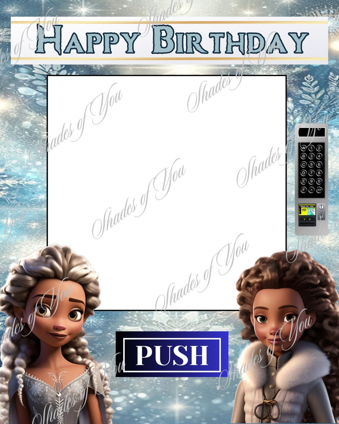 Vending Machine Template, Ice Princess, Snow Princess, Castle - Etsy
