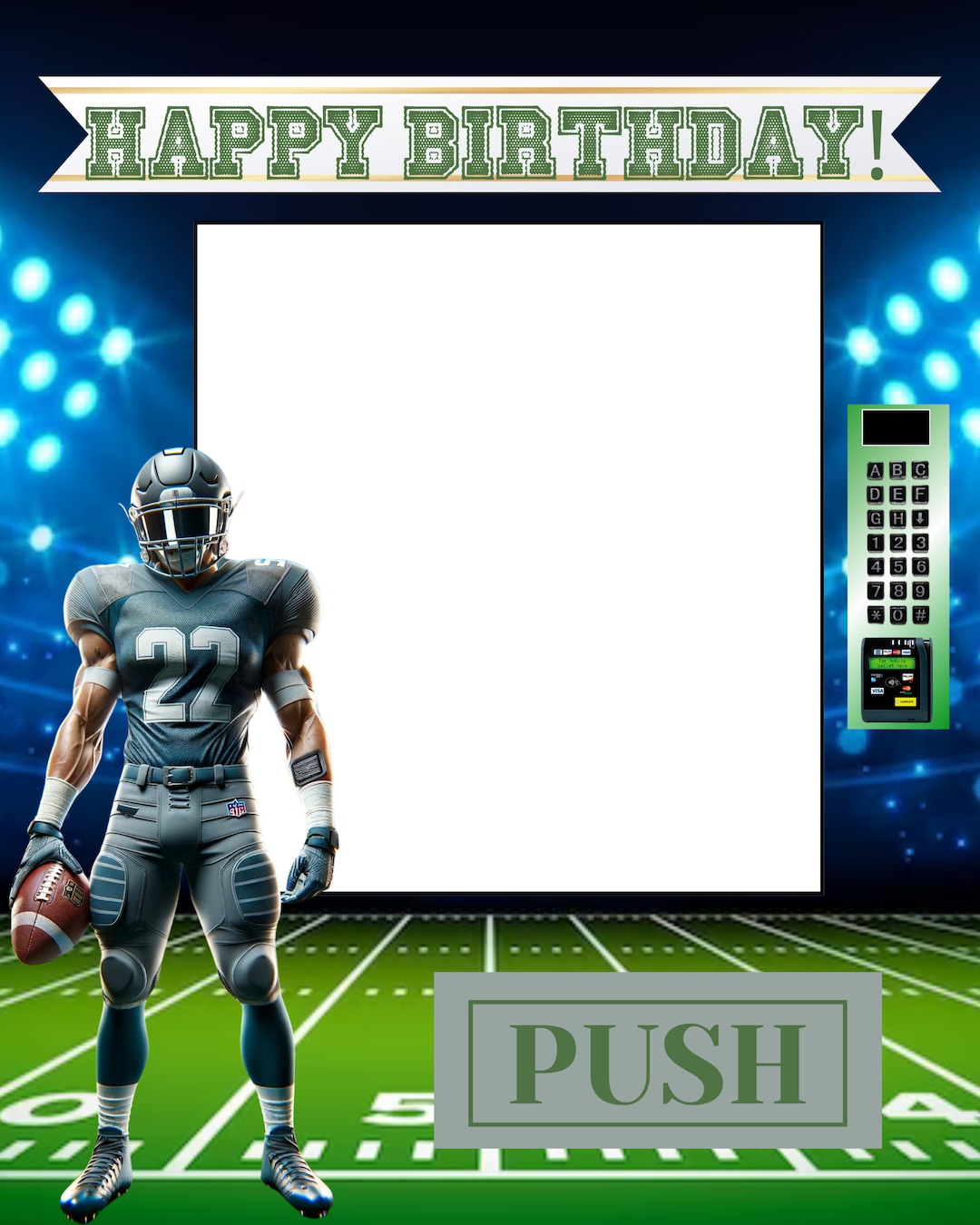 Vending Machine Template, Football, Gridiron, Sports - Etsy