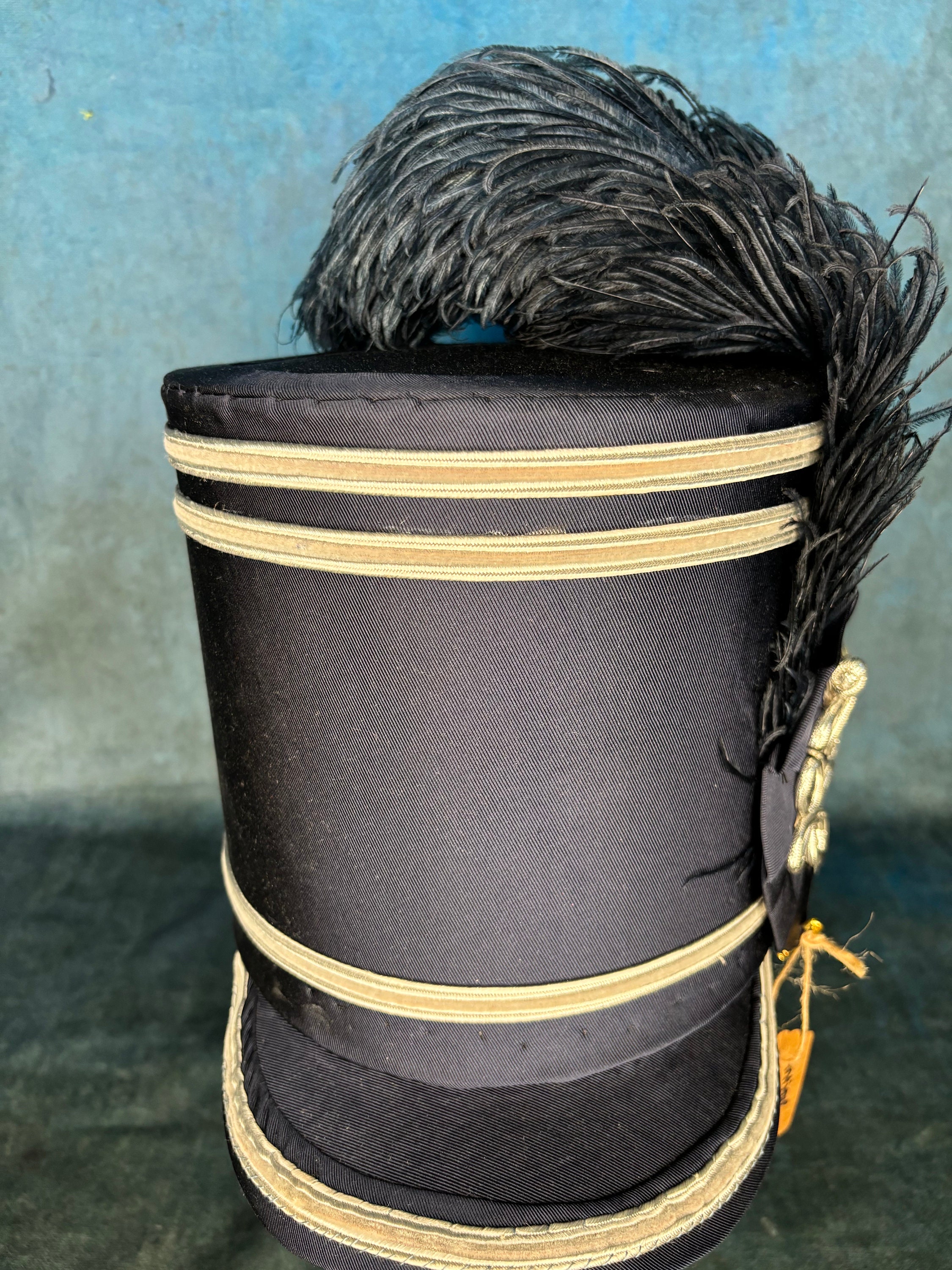 Regency Shako in Blue Silk Antique Feather - Etsy