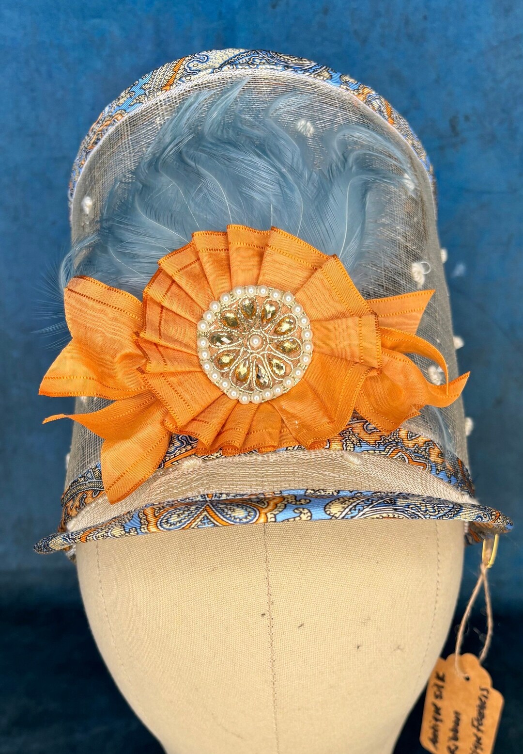 Regency Sinamay Shako With Silk Binding and Antique Moire Ribbon - Etsy