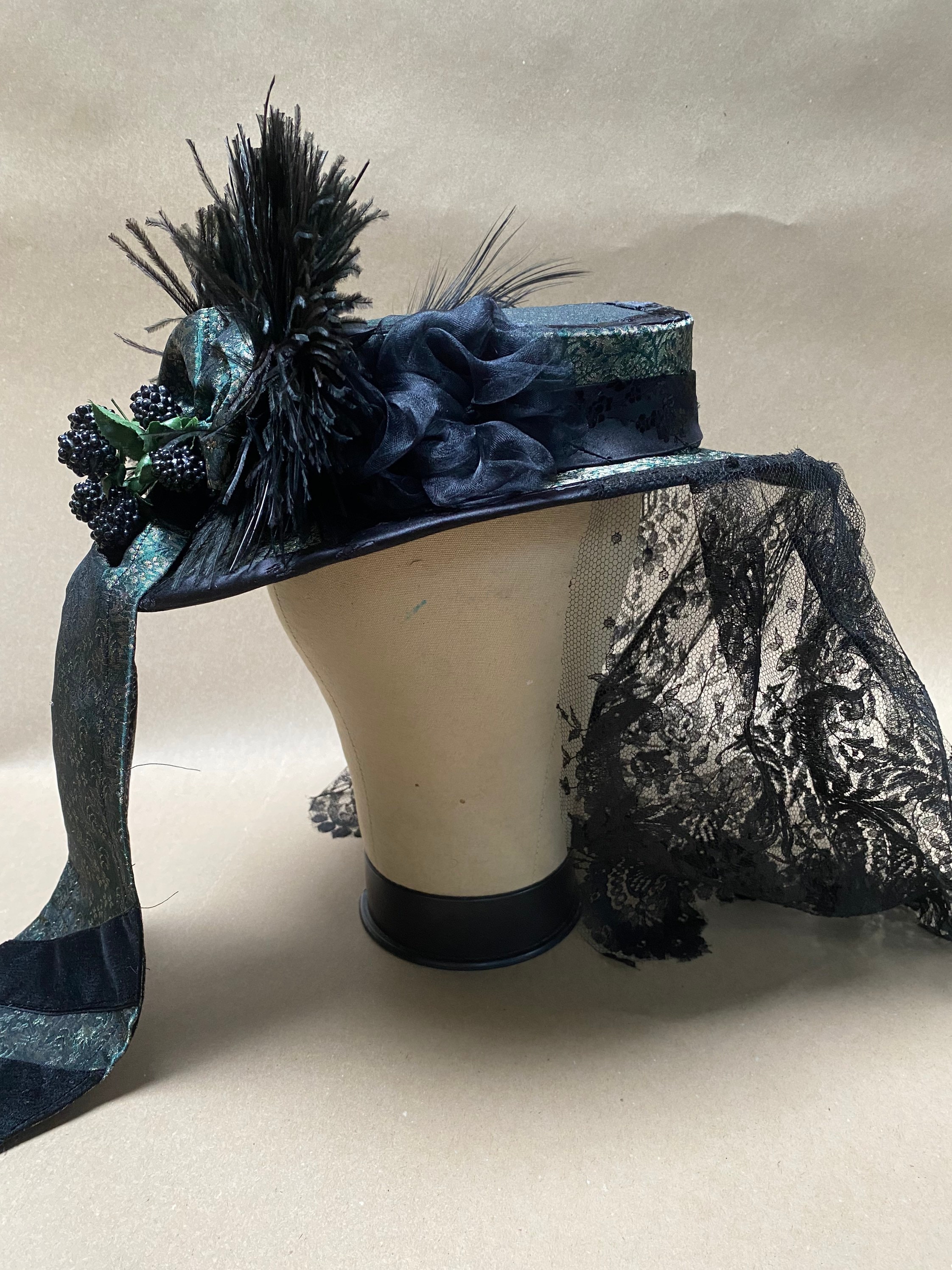 Victorian Riding Hat 1860s Veiled Hat - Etsy