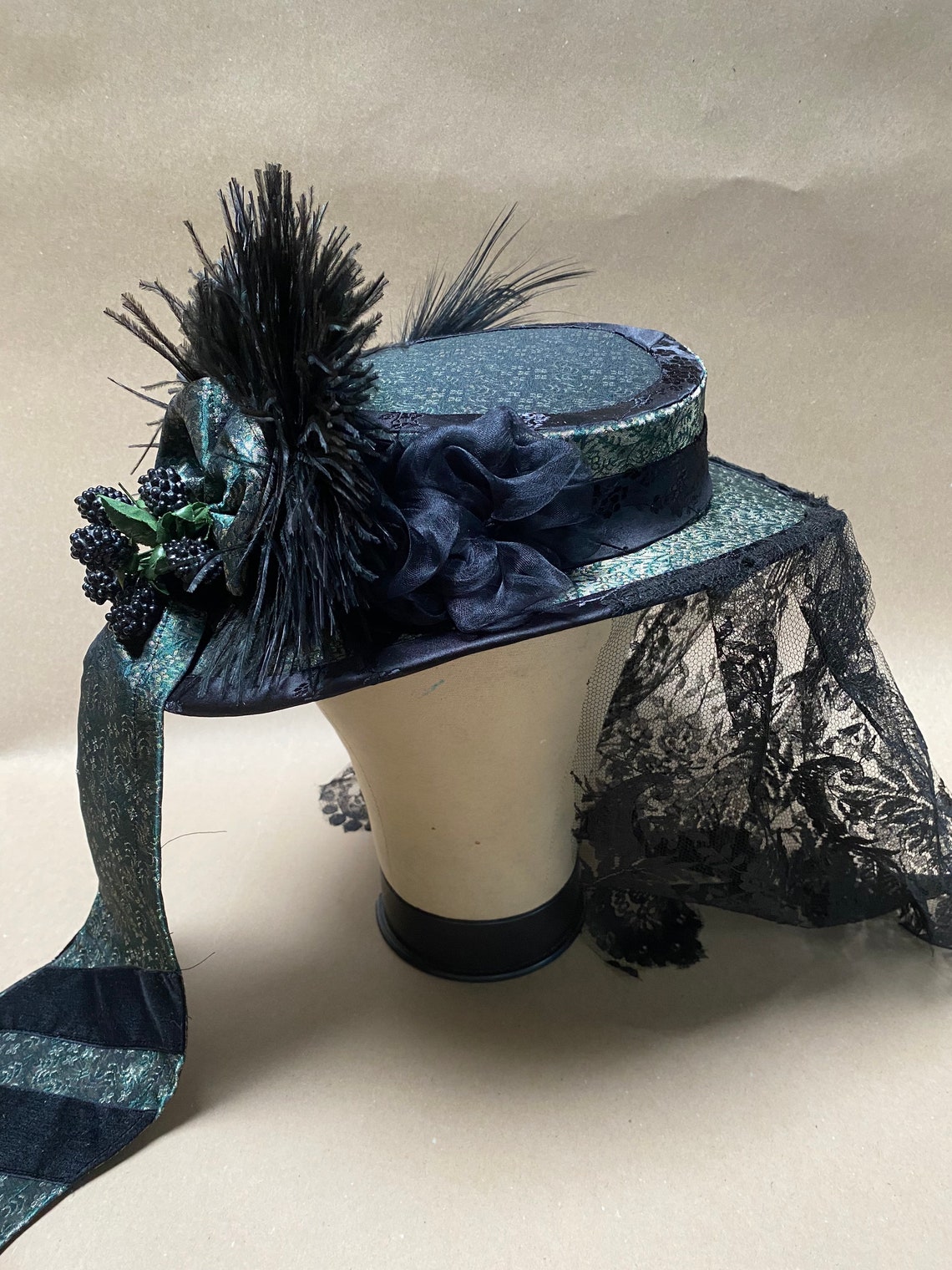 Victorian Riding Hat 1860s Veiled Hat - Etsy