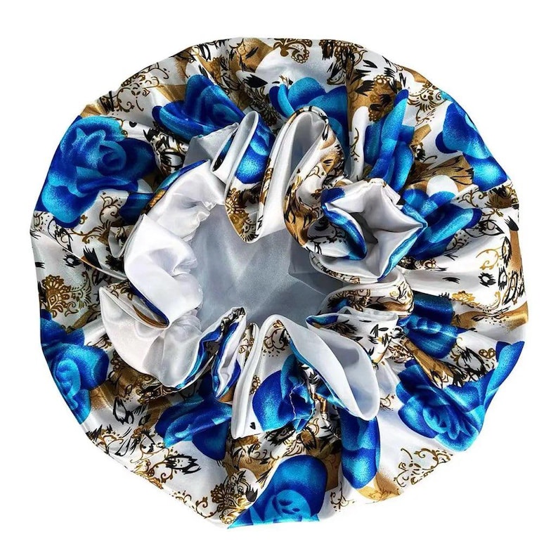 Elegant Double-layer Soft Satin Hair Protection Hair Bonnet| Sleeping ...