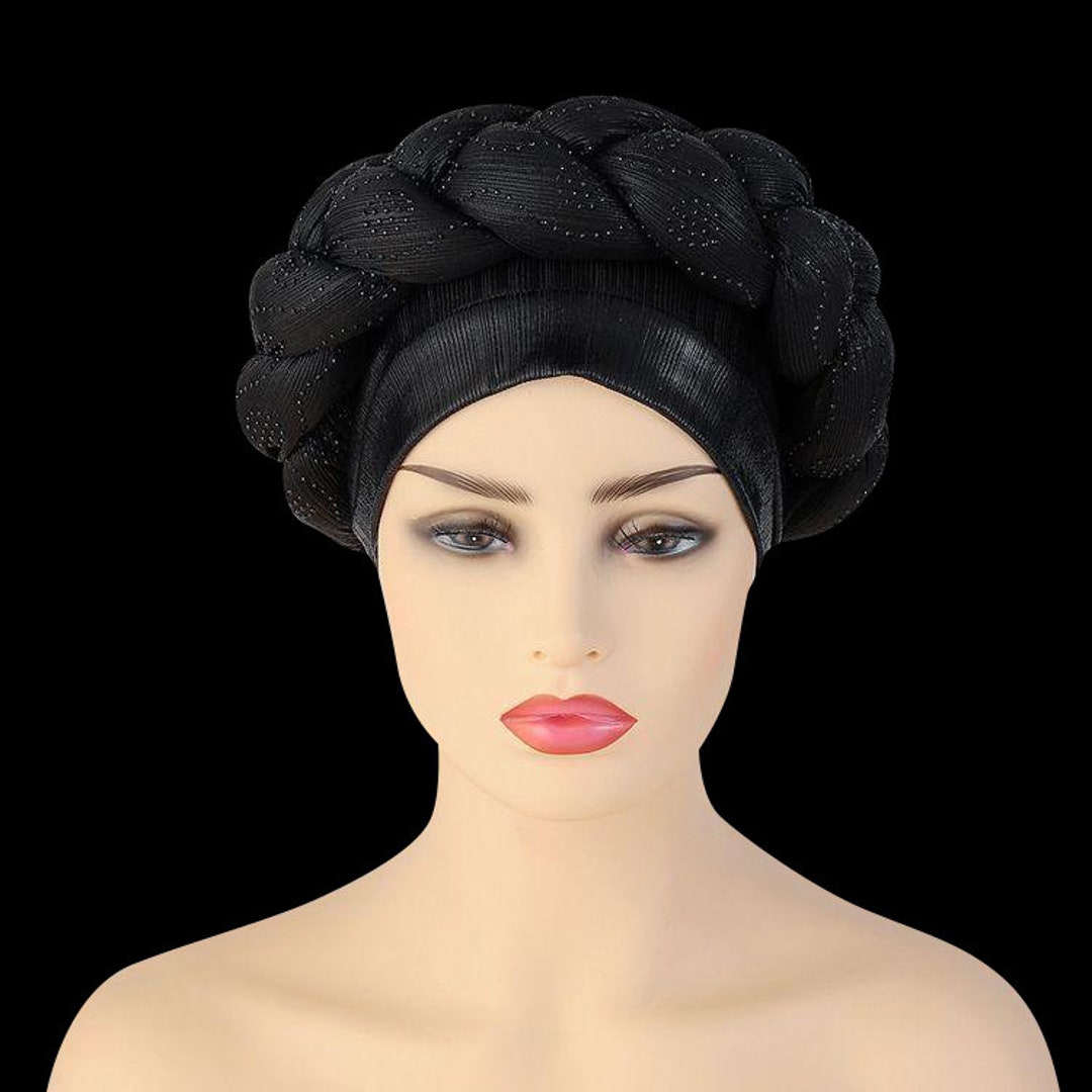Pre-tied Turban |twisted Hat Braided| Turban Women Head Wraps| 2 ...