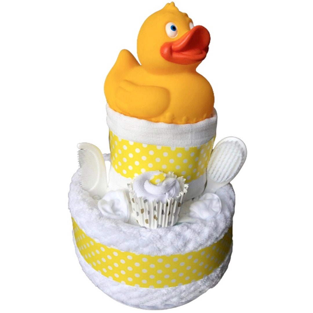 Unisex Nappy Cake Cute Duck Design 2 Tier Unique Gift Present for ...